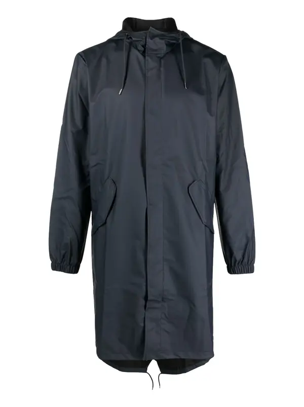 Rains Zip-up Hooded Raincoat - Blue
