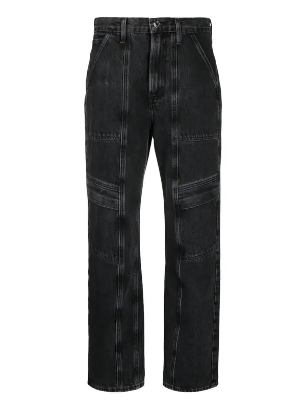 AGOLDE Cooper Cargo Straight Jeans - Black