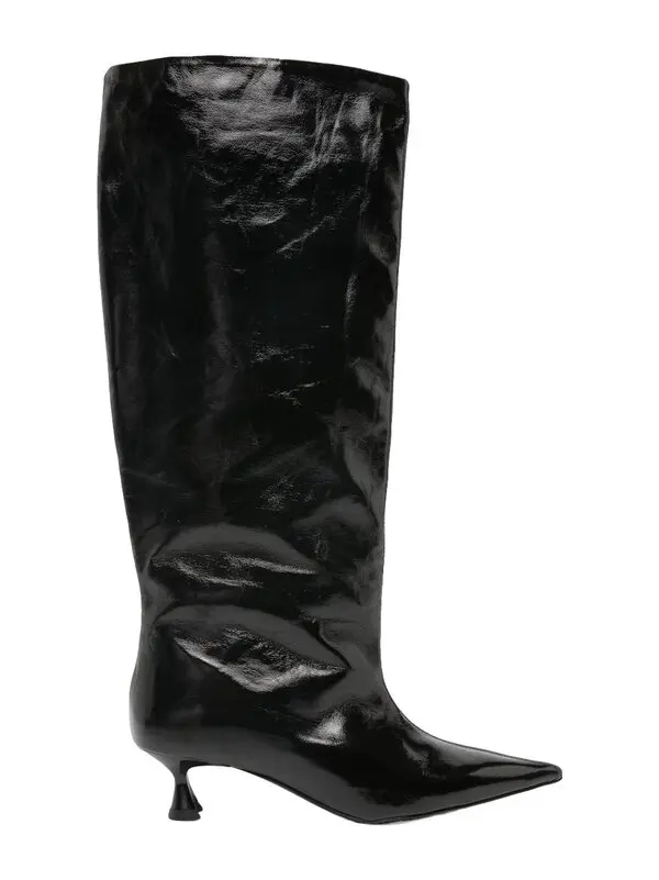 GANNI 45mm Knee-high Boots - Black