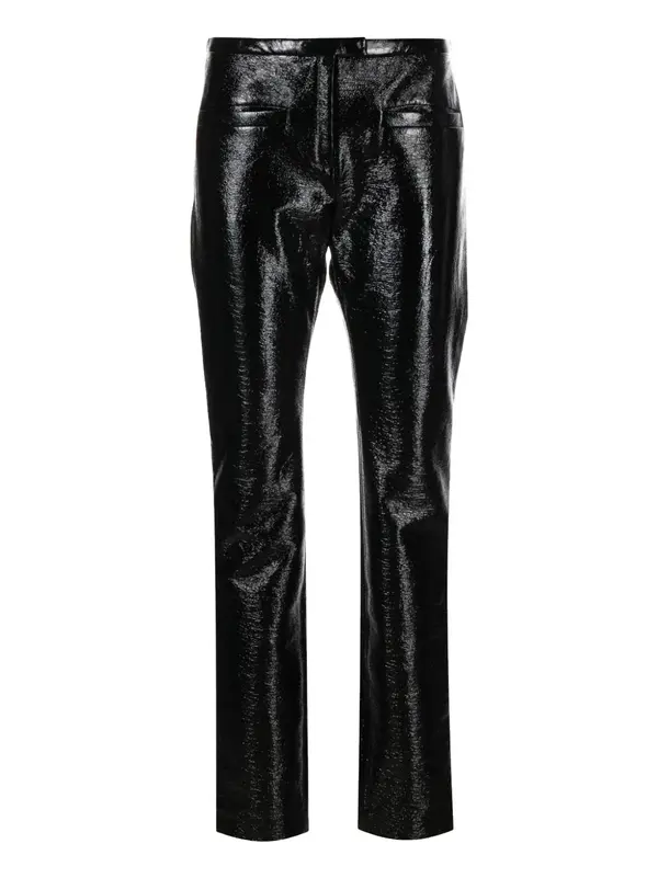 COURREGES Tube Vinyl Trousers - Black