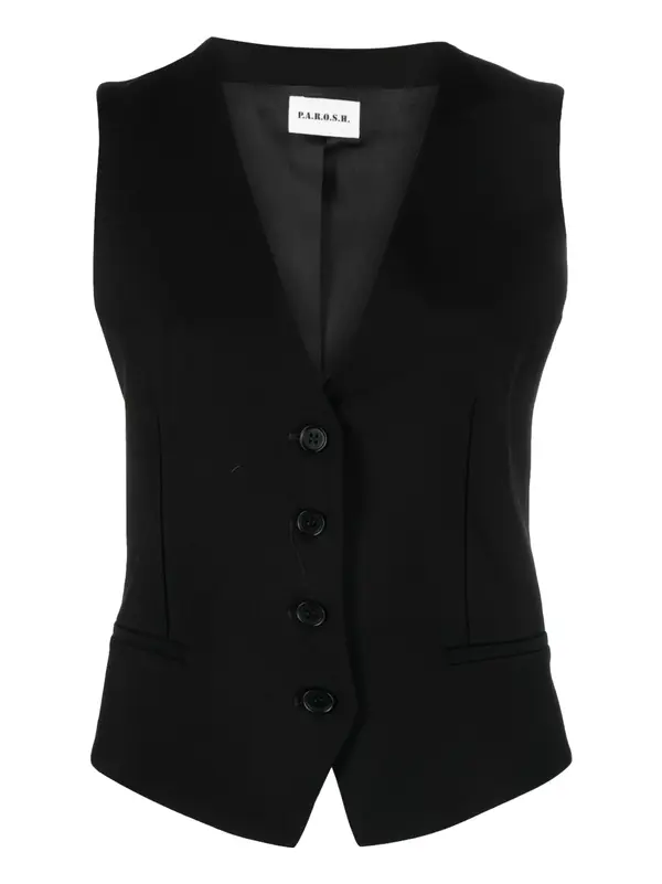 P.a.r.o.s.h V-neck Waistcoat - Black