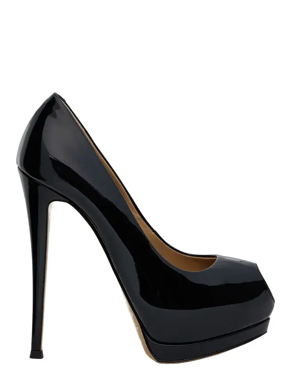 GIUSEPPE ZANOTTI 130mm Sharon Peep Toe Pumps - Black