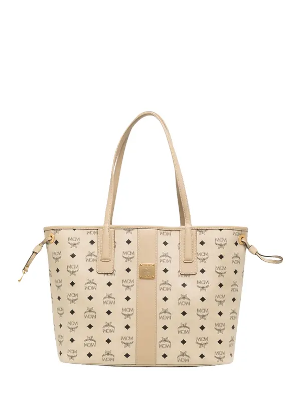 Mcm Medium Liz Monogram Tote Bag - Neutrals