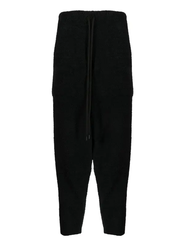 MASTERMIND WORLD Logo-print Fleece-texture Track Pants - Black