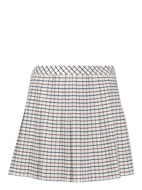 Tory Burch Checked Pleated Tennis Skirt - Multicoloured