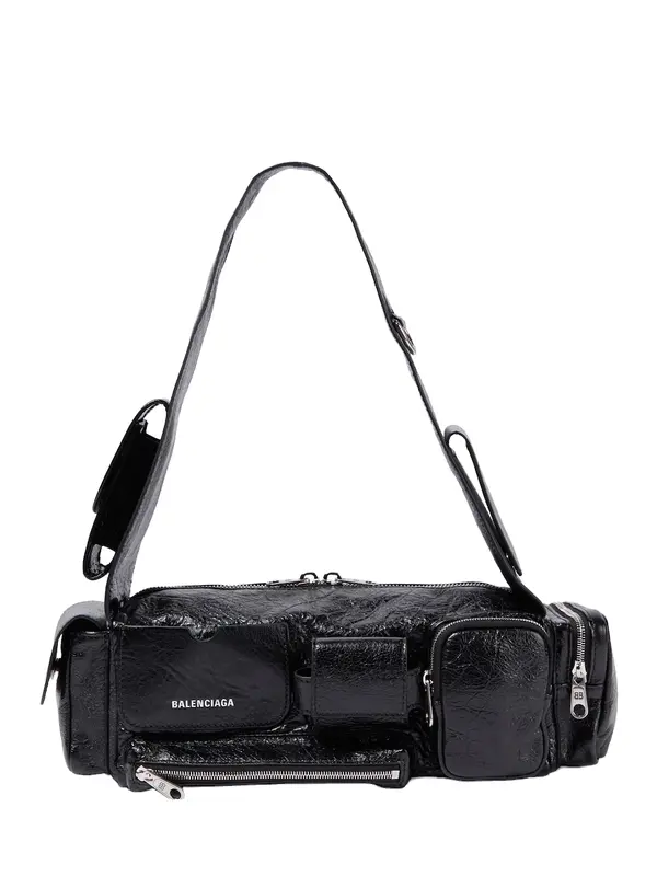 Balenciaga Superbusy Xs Leather Shoulder Bag - Black