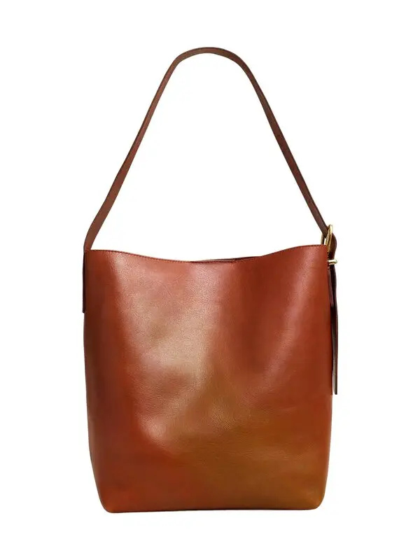 Madewell Leather Bucket Tote - Warm Cinnamon