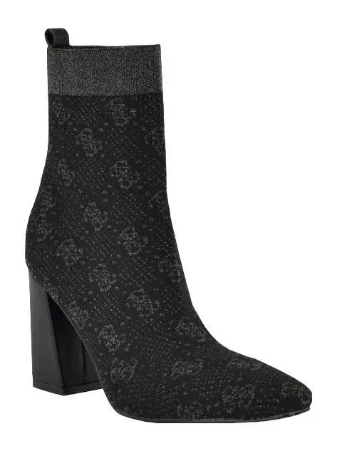 Guess Monogram Sock Bootie - Black 1