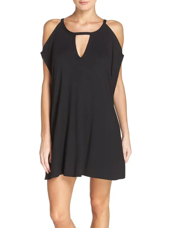 Robin Piccone Cold Shoulder Cover-up - Black