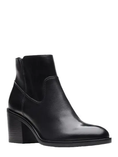 Clarks Valvestino Lo Bootie - Black Leather