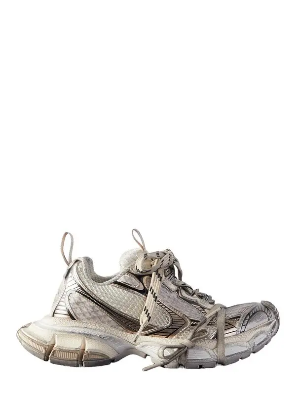 Balenciaga 3xl Mesh And Rubber Sneakers - Neutrals