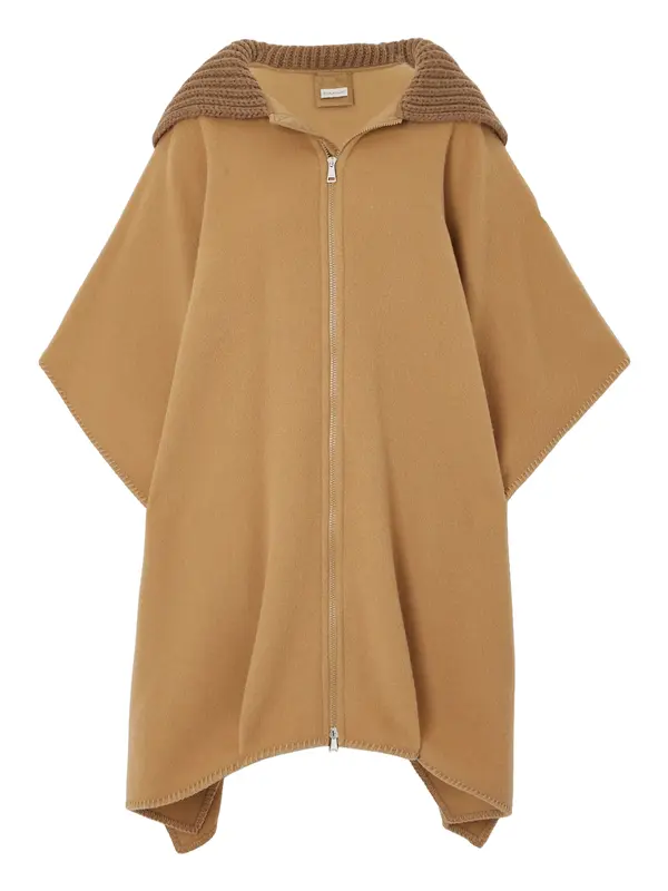 Moncler Wool Cape - Brown