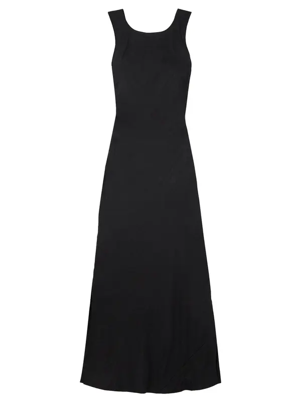 Faithfull The Brand Net Sustain Lobo Linen Maxi Dress - Black