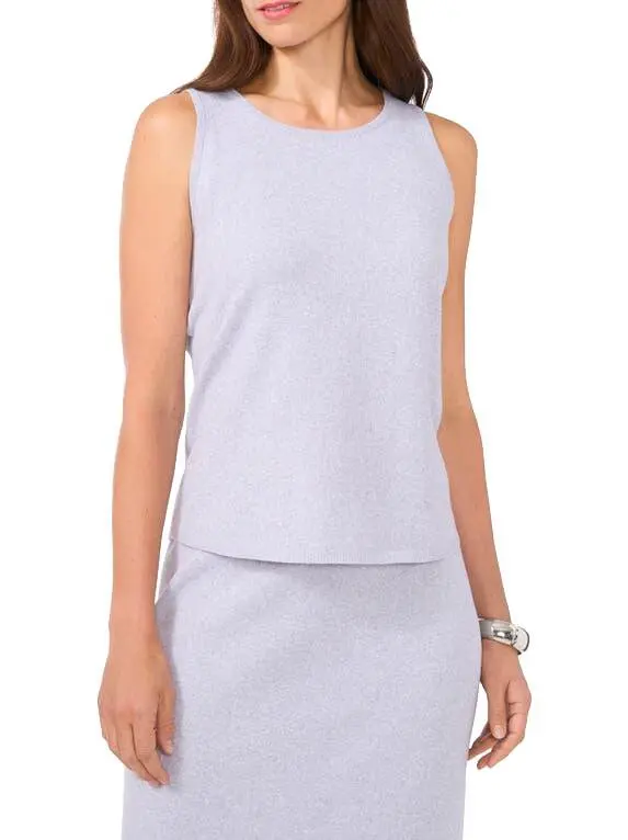 Vince Camuto Back Cutout Sweater Tank - Grey Skies