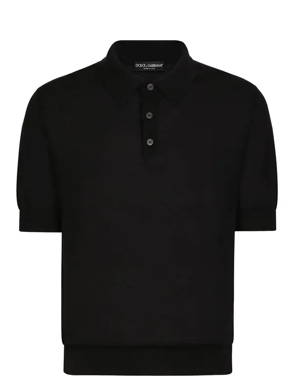 Dolce & Gabbana Extra-fine Cashmere Polo-shirt - Black