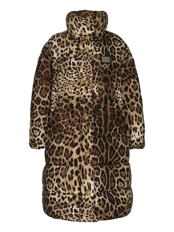Dolce & Gabbana Long Leopard-print Nylon Jacket - Animal Print