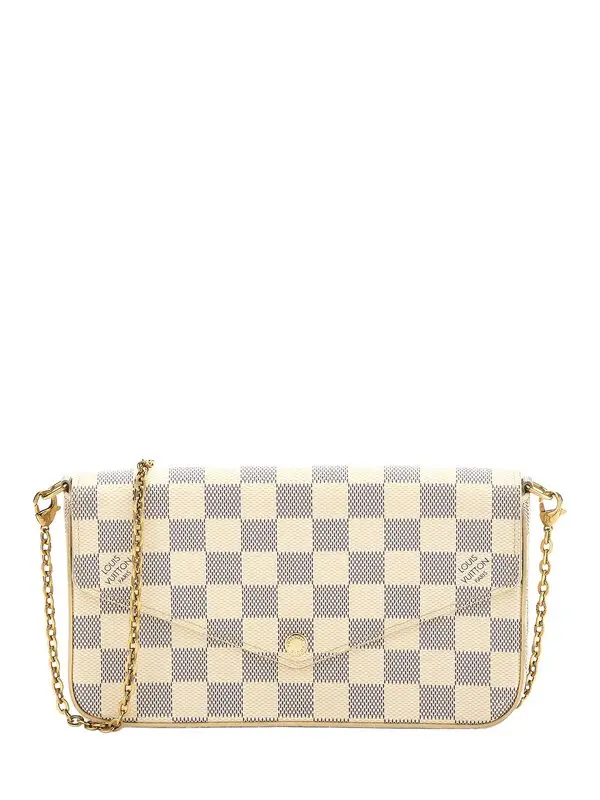 LOUIS VUITTON Damier Azur Felicie - White