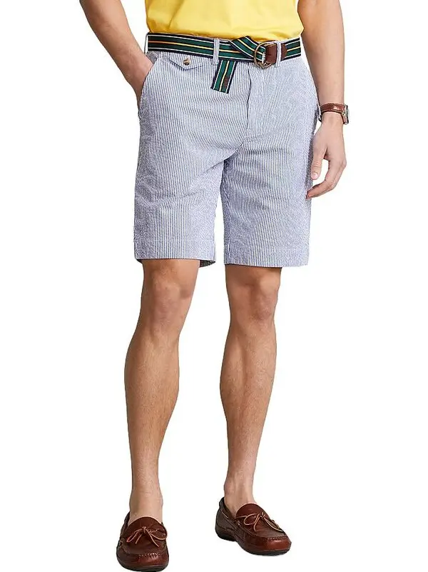 Polo Ralph Lauren Classic Fit Stretch Seersucker Shorts - Blue Seersucker