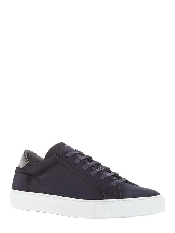 To Boot New York Derrick Low Top Sneakers - Navy Blue Suede
