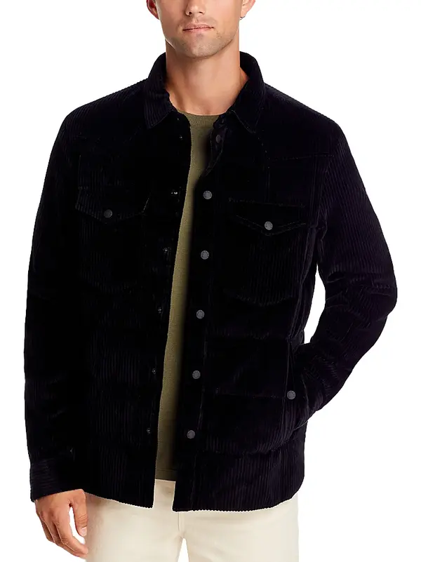 Moncler Gelt Corduroy Shirt Jacket - Black