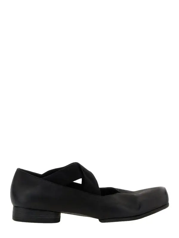 UMA WANG Leather Ballet Flats - Black