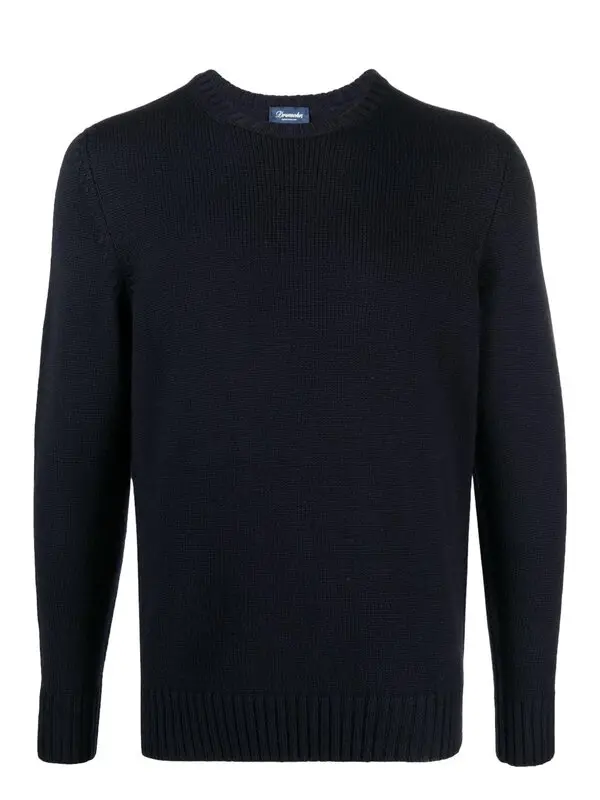 DRUMOHR Crew-neck Merino Jumper - Blue