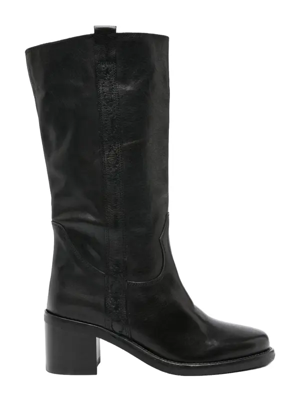 Ash Penelope 70mm Leather Boots - Black