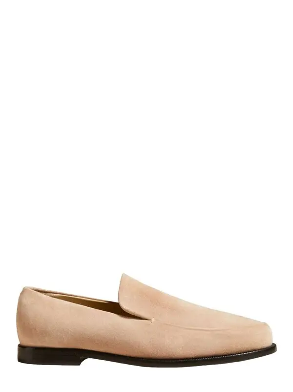 Khaite Alessio Suede Loafers - Neutrals