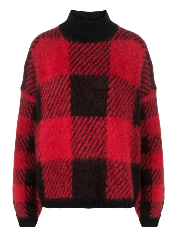 Woolrich Checked-intarsia Knitted Jumper - Red