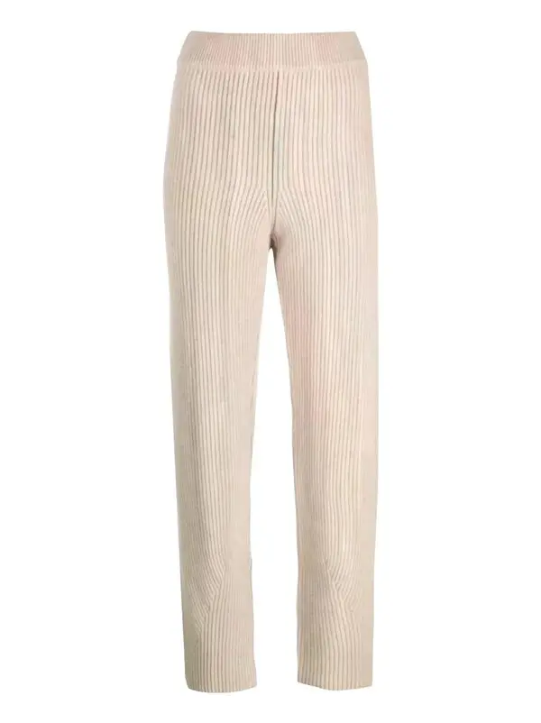 Giorgio Armani Ribbed-knit Cashmere Trousers - Neutrals