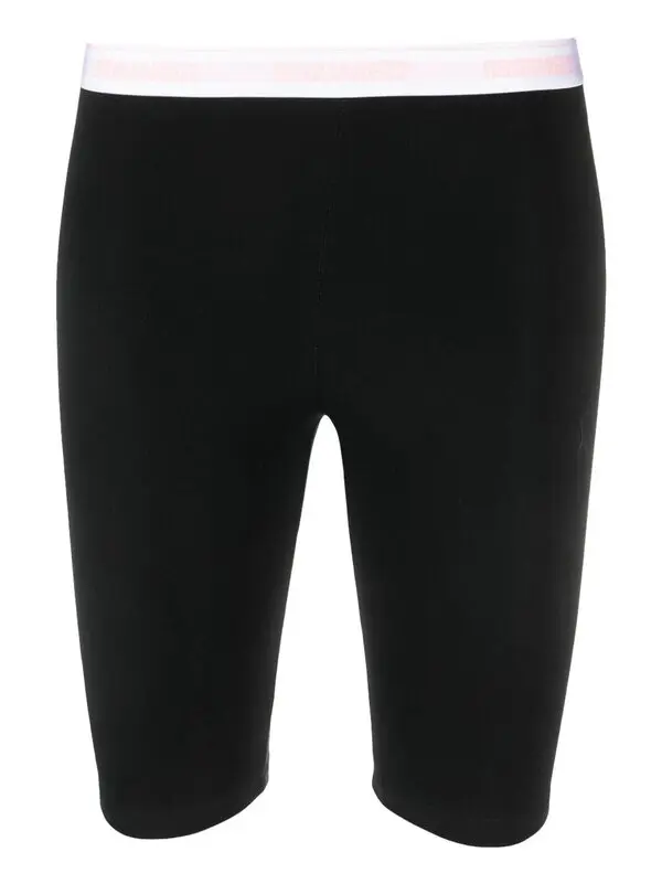 Dsquared2 Logo Waistband Stretch-cotton Cycling Shorts - Black