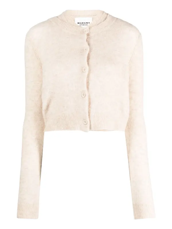 MARANT ETOILE Amenita Cropped Cardigan - Neutrals