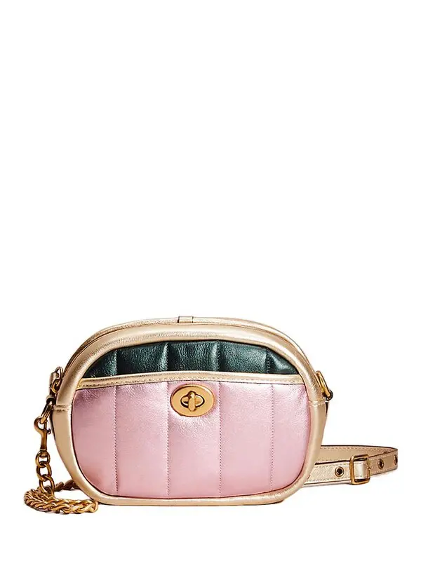 COACH Restored Small Camera Bag - Brass/metallic Pink Multi