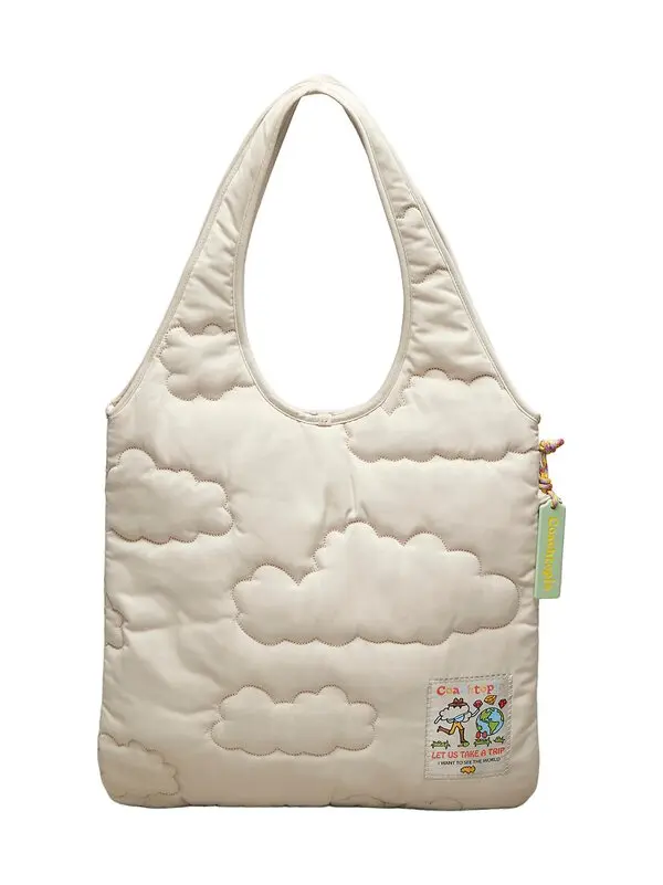 COACHTOPIA Loop Flat Tote With Quilting - Cloud