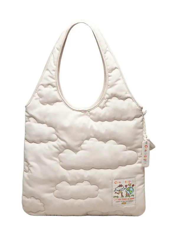 COACHTOPIA Loop Flat Tote With Quilting - Cloud/cloud