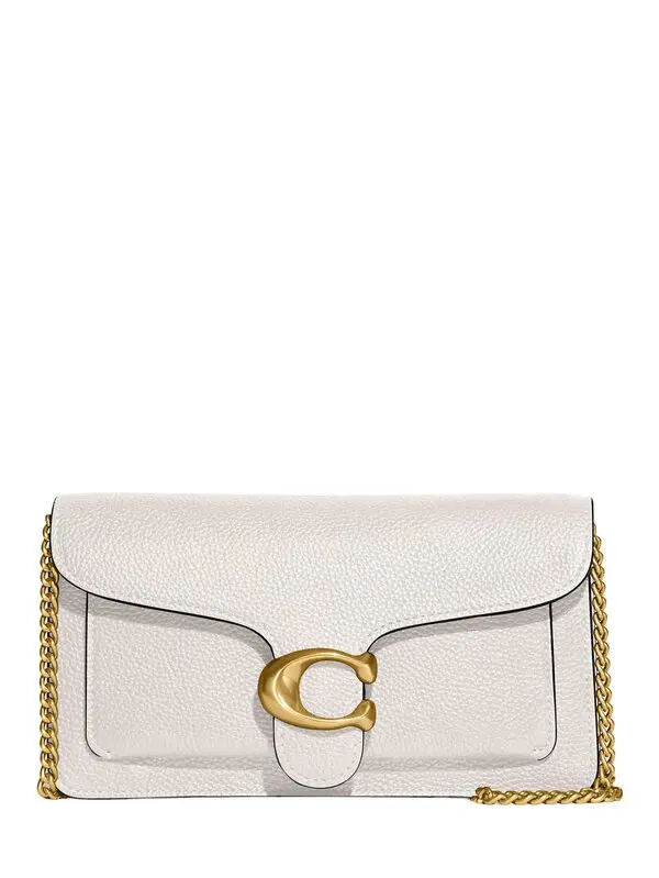 Coach Tabby Chain Clutch - Brass/chalk