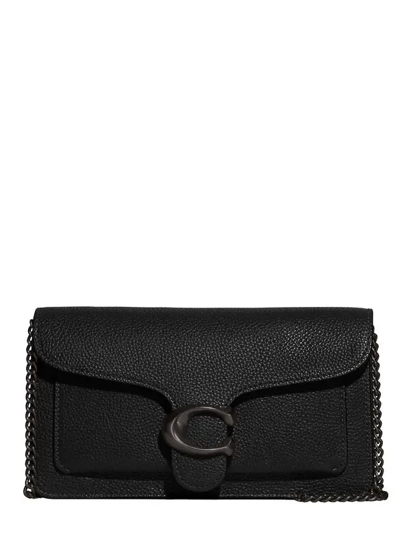 Coach Tabby Chain Clutch - Pewter/black