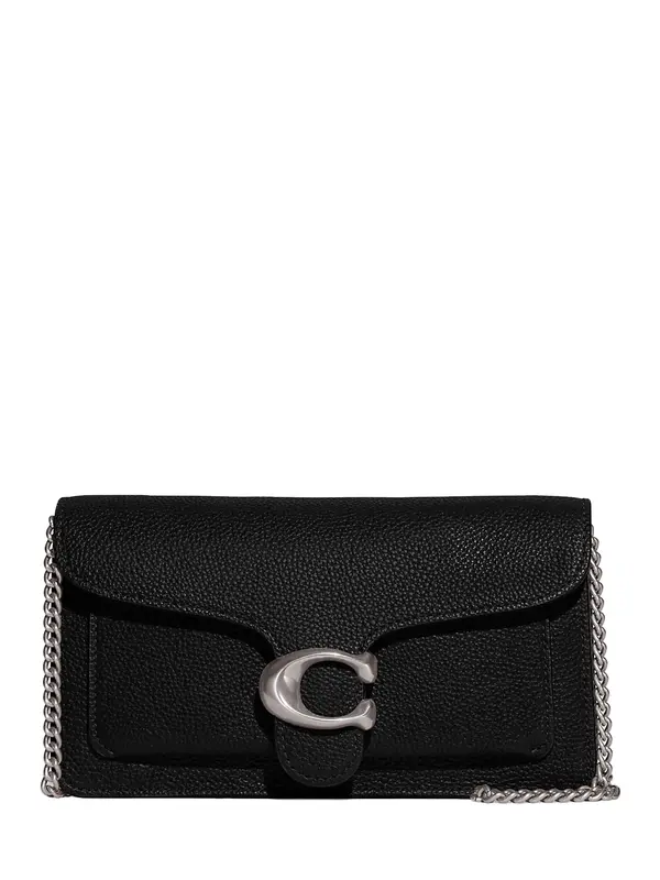Coach Tabby Chain Clutch - Silver/black