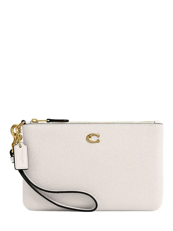 COACH Wristlet - Brass/chalk