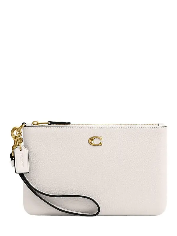 COACH Wristlet - Brass/chalk