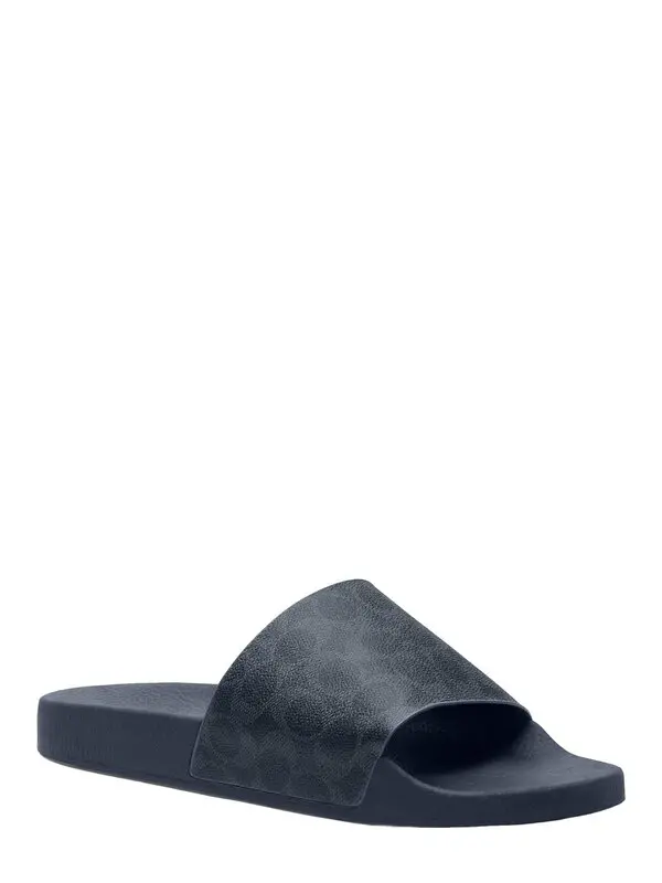COACH Signature Canvas Slide - Denim