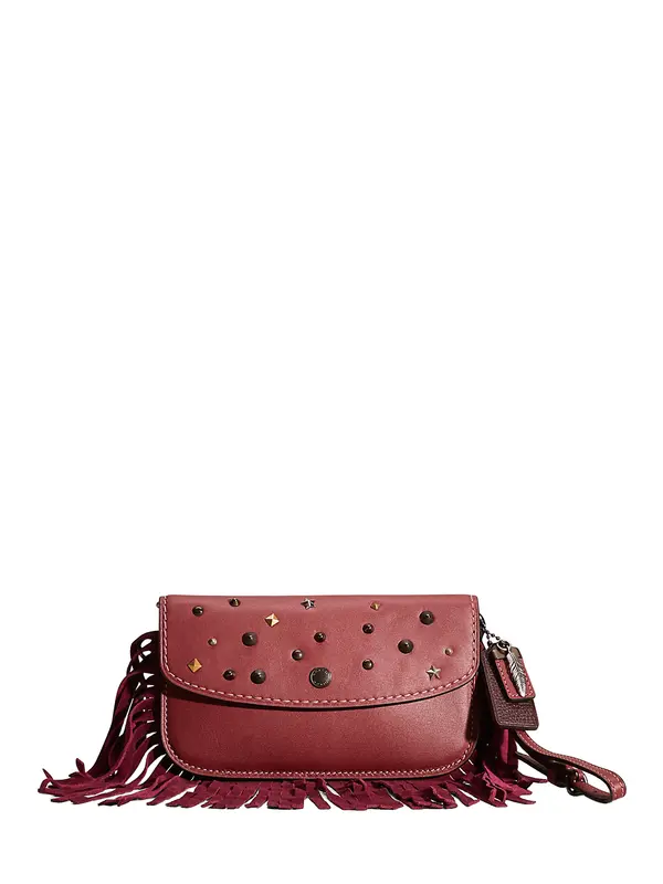 Coach Upcrafted Clutch - Pewter/bordeaux