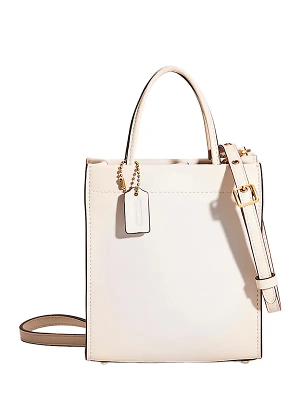 COACH® Restored Mini Cashin Tote - Brass/chalk