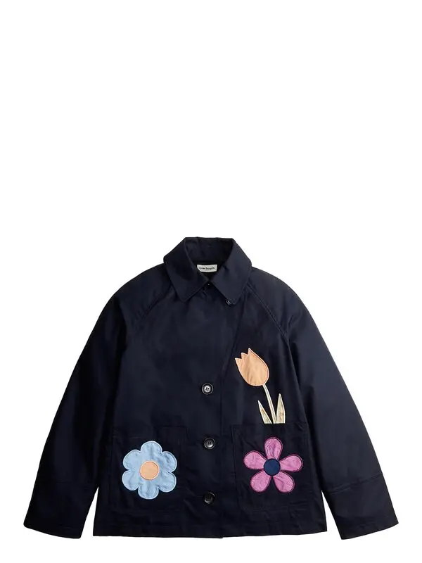 COACHTOPIA Painter's Jacket With Garden Appliqués - Raven Blue Multi