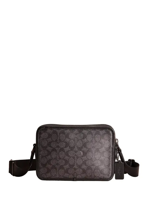 COACH® Charter Crossbody 24 In Signature Canvas - Black Copper/charcoal