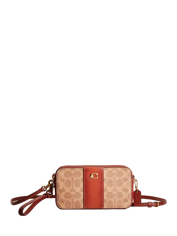 COACH® Kira Crossbody In Signature Canvas - Brass/tan/rust