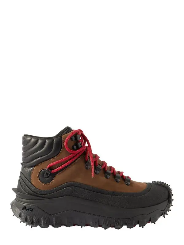 Moncler Trailgrip Gtx Leather Hiking Boots - Red