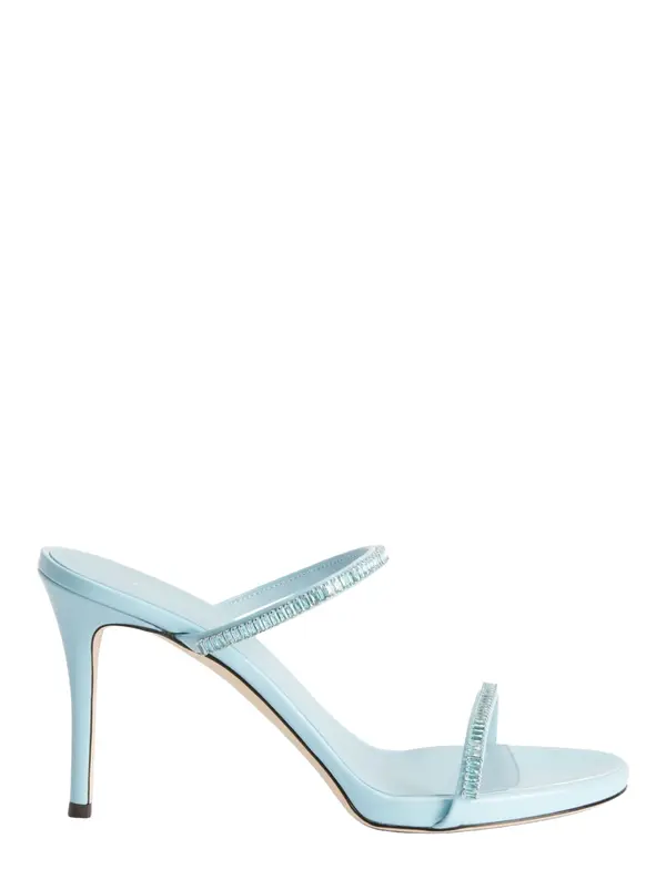 GIUSEPPE ZANOTTI Iride Crystal 90mm Sandals - Blue