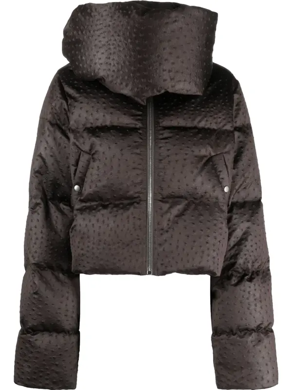 Rick Owens Funnel-neck Puffer Jacket - Brown