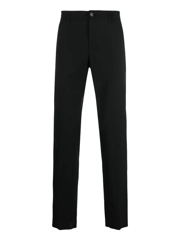 Patrizia Pepe Mid-rise Straight-leg Trousers - Black